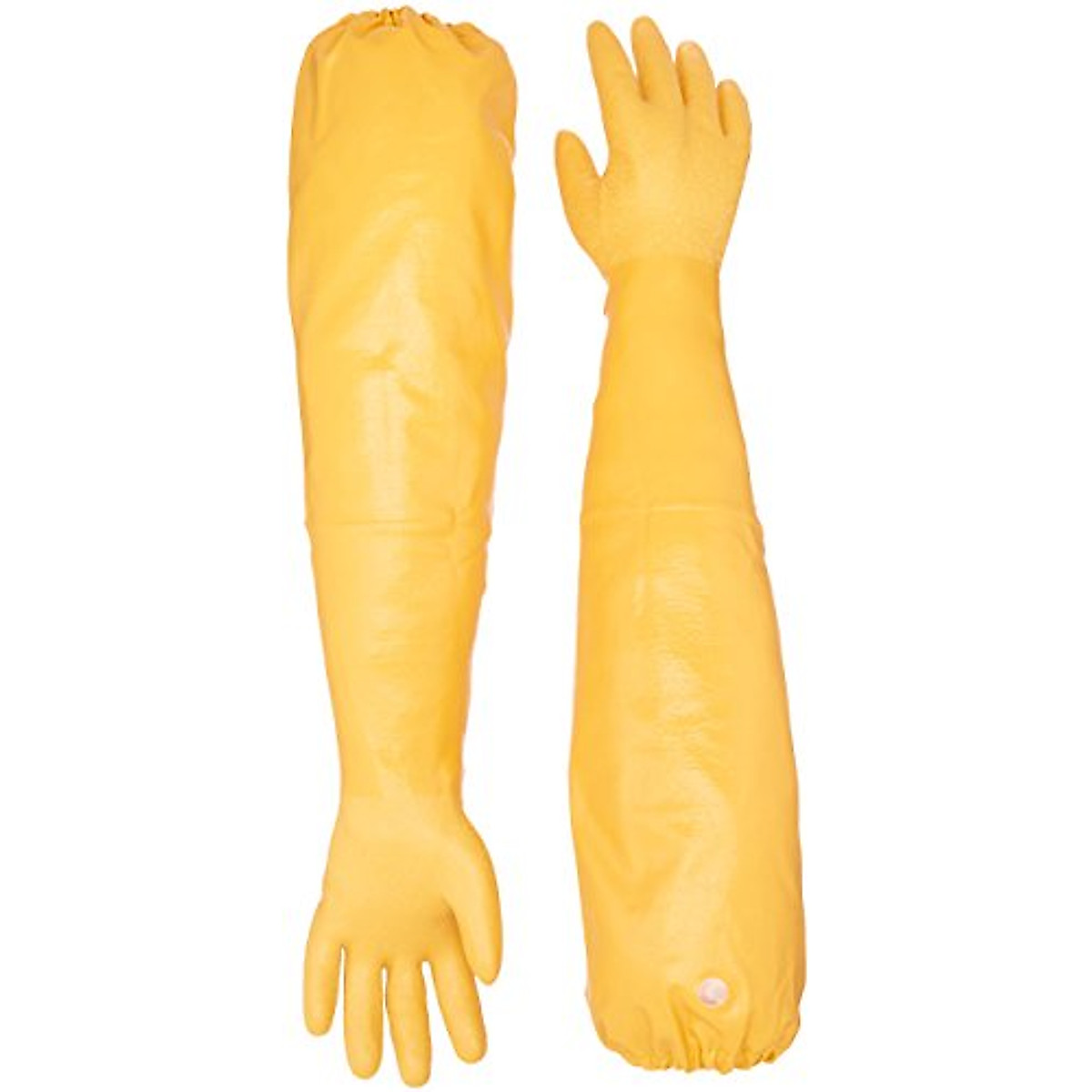 Showa Atlas 772 M Nitrile Elbow Length Chemical Resistant Gloves, 26", Yellow