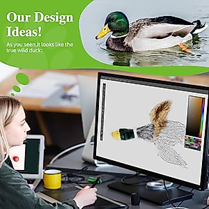 wangstar Squeaky Dog Toy for Puppy Dogs Toys to Keep Them Busy Mallard Duck Stuffed Dog Toys for Medium Small Dogs, 16.5" Wild Duck