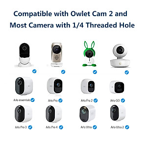 OkeMeeo Baby Monitor Mount for Owlet Cam 2, Owlet Cam Smart Baby Monitor,Owlet Duo and Arlo Cameras, Owlet Camera Stand(15.7in Gooseneck Clip)