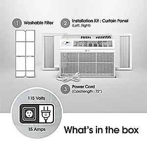 LG 5800 BTU Window Air Conditioners [2023 New] Remote Control Ultra-Quite Compact-size Washable Filter Multi-Speed Fan Cools 260 Sq.Ft. Small Room AC Unit Easy Install White LW6023R