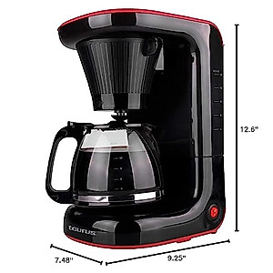 Taurus | Velvet | COFFEMAKER | Glass Jar 38.4 oz |Modern Design Coffee Machine|700 watts of power |washable and reusable filter |Compact size | Make it in minutes|