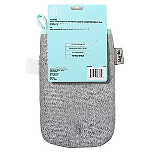 MARTHA STEWART - Pet Hair Removal Mitt | Elegant Dog Hair Remover Mitt for Clothing & Furniture| Reusable Dog Fur Remover for Furniture & Clothes in Gray and Turquoise, Machine Washable (FF18765)