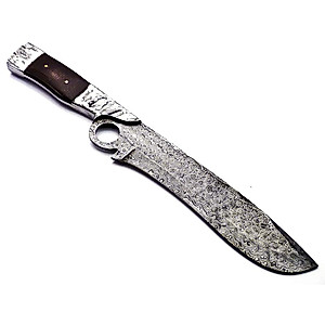 Custom Handmade Damascus Steel Knife Hunting Knife | Outdoor Knife Camping Knife | Handle Made of Micarta with Free Genuine Leather Sheath