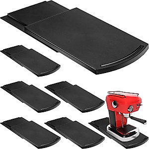 6 Pcs Sliding Tray for Coffee Maker Coffee Slider for Countertop Stand Mixer Mat Slider Caddy Storage Shelf Kitchen Appliance Sliding Tray Stand Organizer with Smooth Rolling Wheels for Air Fryer Pot