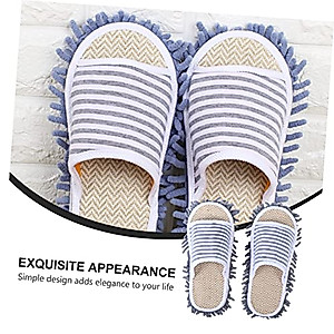 DOITOOL 1 Pair Slippers Houseshoes Slippers for Women Shoe Covers for Indoors Sweeper Mop Floor Cleaning Shoes Floor Cleaning Slipper Womens Socks Indoor Shoes All Season Slippers Cloth