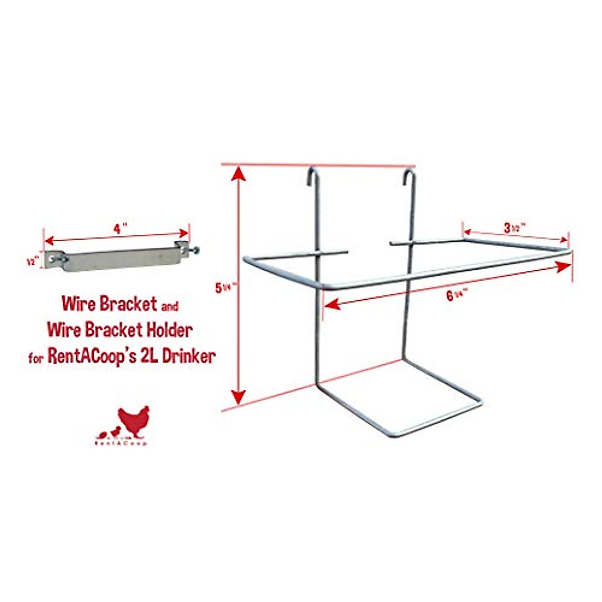 Wire Bracket for Small Animal Drinking Bottle (64 oz)