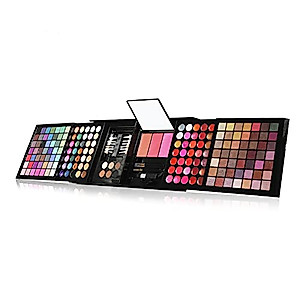 Teen Beginner Makeup Kit, Makeup Kit For Women Full Kit 177 Color Eyeshadow Palette Lipstick Set Lips Blush Foundation Eyebrow Powder With Mirror + 20pcs brush