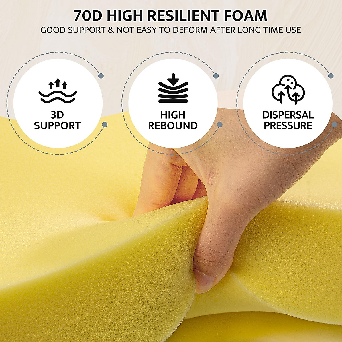 mudilun Custom Bench Cushion Non-Slip Bench Cushions for Indoor/Outdoor Furniture Water Proof Patio Furniture Cushion 100+ Colors (Custom Siz)