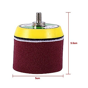 Buffing Polishing Pads, 16pcs 2" Sponge Buffing Pads for Car Foam Drill, Drill Buffer Attachment for Waxing, Polishing, Sealing Glaze, Air Sander Car Polisher Thread-M6X1