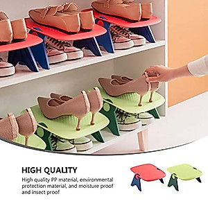 DOITOOL Shelf Bracket Shelf Bracket 2pcs Shoe Slots Rack Organizer Adjustable Shoe Stacker Space Saver Shoe Rack Holder for Closet Organization Holder Shoe Storage Rack Shoe Storage Rack