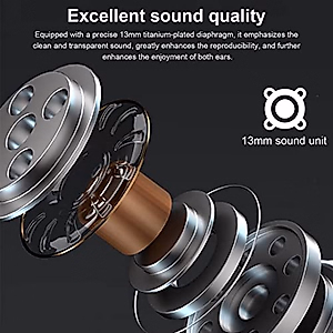 Earbuds Headphones, IPX5 Waterproof Headset, Hi-Fi Stereo in-Ear Earphones for Gym Work