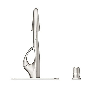 Pfister Jovi Kitchen Faucet with Pull Down Sprayer and Soap Dispenser, Single Handle, High Arc, Spot Defense Stainless Steel Finish, F5297JIGS
