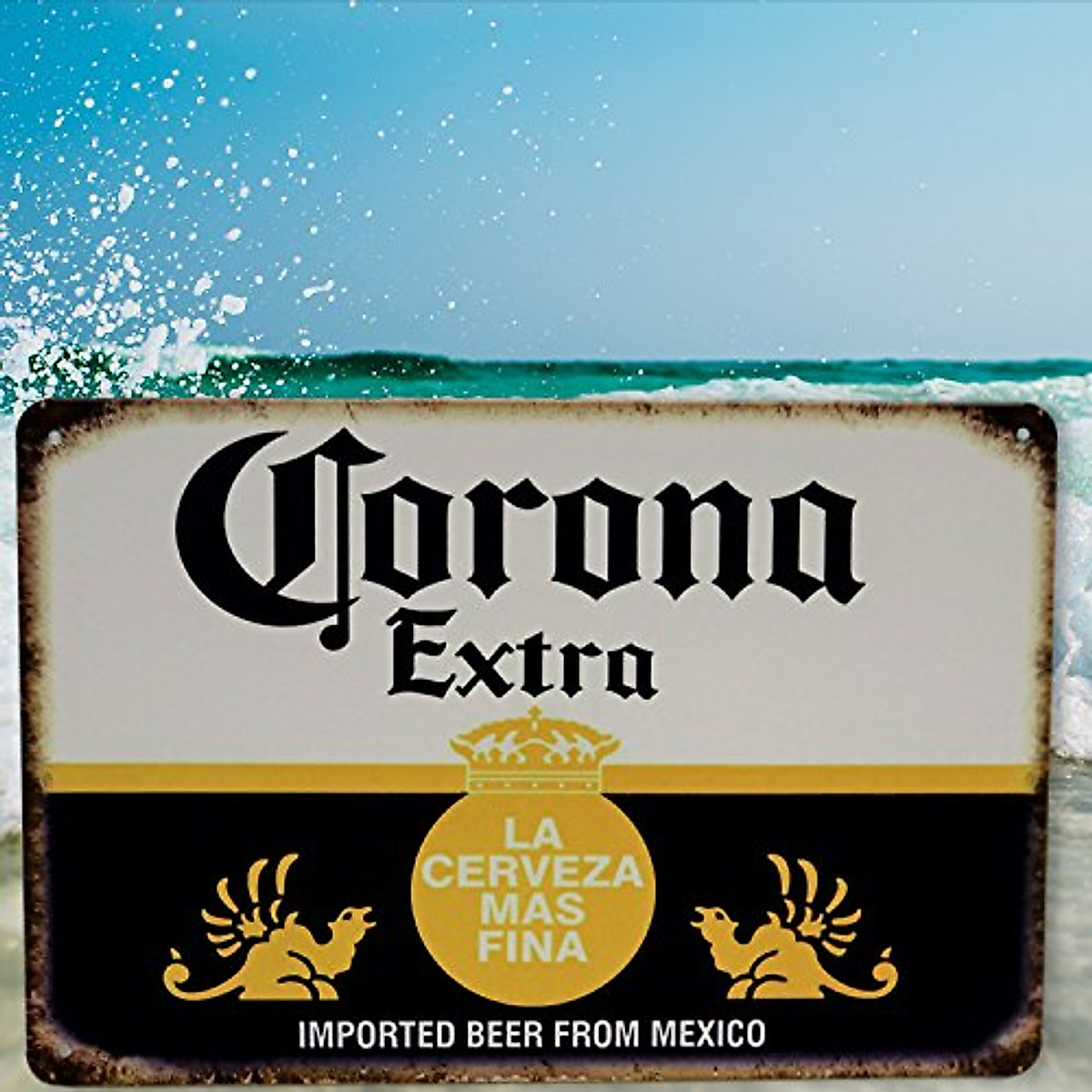 Corona Beer Man Cave Decor Metal Bar Sign | La Cerveza Alcohol Cervezas Extra | Party Home Bar Decor | Retro Vintage Bar Signs Size: 8x12 Inches