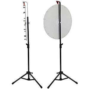 HomGarden 24" Color Prize Wheel w/Adjustable Stand 14 Slots Tabletop Editable Classic Spinning Win Prize Wheel Fortune Carnival Spin Game Casino Equipment