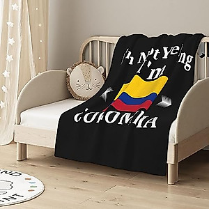 I'm Not Yelling I'm Colombia Colombian Flag Ultra Soft Ultra-Fine Wool Linen Blanket Sofa Bed Women Men