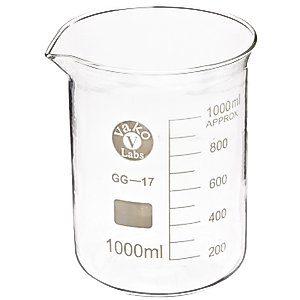 Ajax Scientific GL010-1000 Borosilicate Glass Graduated Beaker, 1000mL