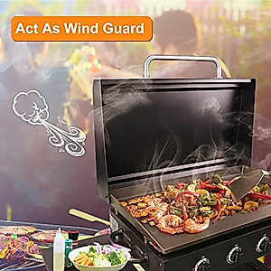 Grisun Hinged Lid for Blackstone 36 inch Griddle, Heat Resistant Powder-coated Steel Griddle Lid for Blackstone 1554,1565,1560,1818,1825,1836,1841,1863,1866,1984,2122, Handle for Easy Lift