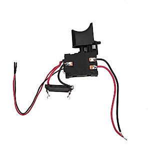 Electric Drill Switch, Upgrade Switch Replacement with 7.2 V to 24 V Lithium Battery Cordless Drill Speed Control Switch with Small Light