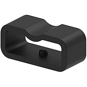 FitTurn Band Keeper Strap Loop Fastener Rings Compatible with BIGGERFIVE Vigor 2 L Fitness Tracker Watch Bands -Black (6 of Pack) Rubber Replacement Loop Rings