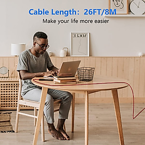 iPhone Charger 26FT/8M [Apple MFi Certified] Lightning Cable Extra Long iPhone Charging Cord Nylon Braided Fast Apple Charger Cable 2.4A for iPhone 13 12 11 Pro X XS Max XR/8 Plus/7 Plus/6/6s Plus/5s