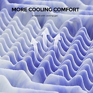 Dreamsmith 3 Inch 7-Zone King Memory Foam Mattress Topper, Cooling Gel Infused Foam Mattress Topper King for Pressure Relief, CertiPUR-US Certified