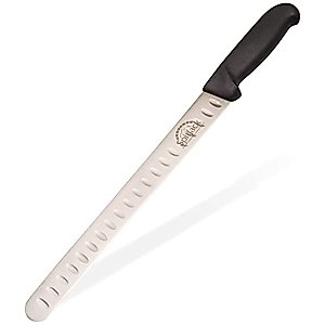 SpitJack BBQ Smoked Brisket Knife for Meat Carving and Slicing - SS, Granton Edge, 11 Inch Blade
