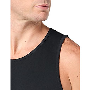 Amazon Essentials Men's Regular-Fit Tank Top, Black, Large