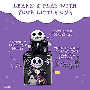 KIDS PREFERRED Disney Baby The Nightmare Before Christmas Jack Skellington Classic Jack in The Box Musical Toys for Babies and Toddlers, 5 Inches