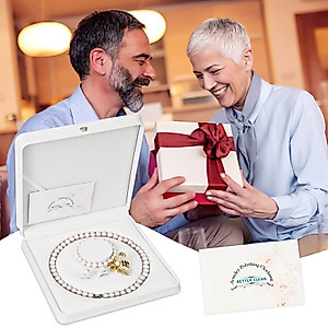 Gvcioe Real Freshwater Cultured Pearl Necklace and Earring Set for Women, AAA Quality Pearls Necklaces with Earrings and Bracelet Jewelry Gifts Sets for Anniversary, Wedding and Birthday.