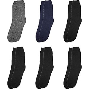 Chefy 6-12 Pack Men's Winter Thermal Socks Ultra Warm Best For Cold Weather Out Door Activities (6 pack)