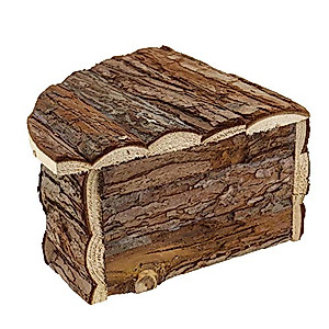 SING F LTD Beautiful and Cute Nest Playground House for Hamsters Hedgehog Wooden House Circular Sector Corner Cage 31x21x13cm