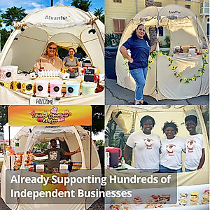 Alvantor Pop Up Canopy Tent - Vendor Booth Event Tent - 12x12 Pop Up Canopy for Commercial Activity - Camping Gazebos - Beige