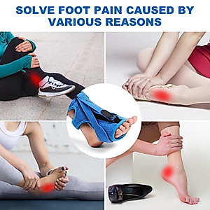 AZOJOY Plantar Fasciitis Night Splint - Adjustabl Plantar Fasciitis Brace with Arch Support for Women & Men, Effective Plantar Fasciitis Relief Achilles Tendonitis Foot Drop Heel Pain(Blue-1pc)