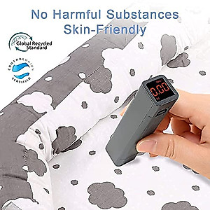 Baby Lounger Cover Baby Nest Cover 100% Cotton Breathable Sleeping Bed Cover for Newborn Nest Co Sleeping Bed Machine Washable (Cloud)