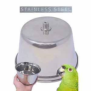 Bonka Bird Toys 800129 Stainless Steel Water/Seed Cup 32oz Cage Feed Bowl