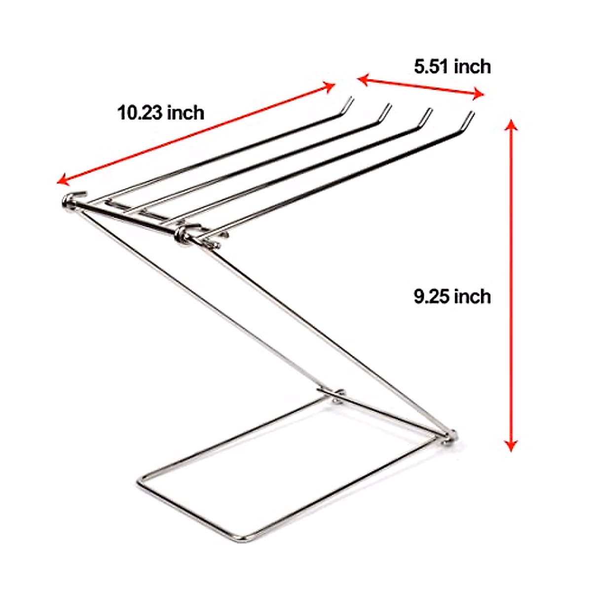 LENITH Stainless Steel Washcloth Holder Dish Rag Cloth Holder, 4 Arms Folding Towel Drying Rack for Kitchen countertop Bathroom, Hand Towel Stand Rack, Silver