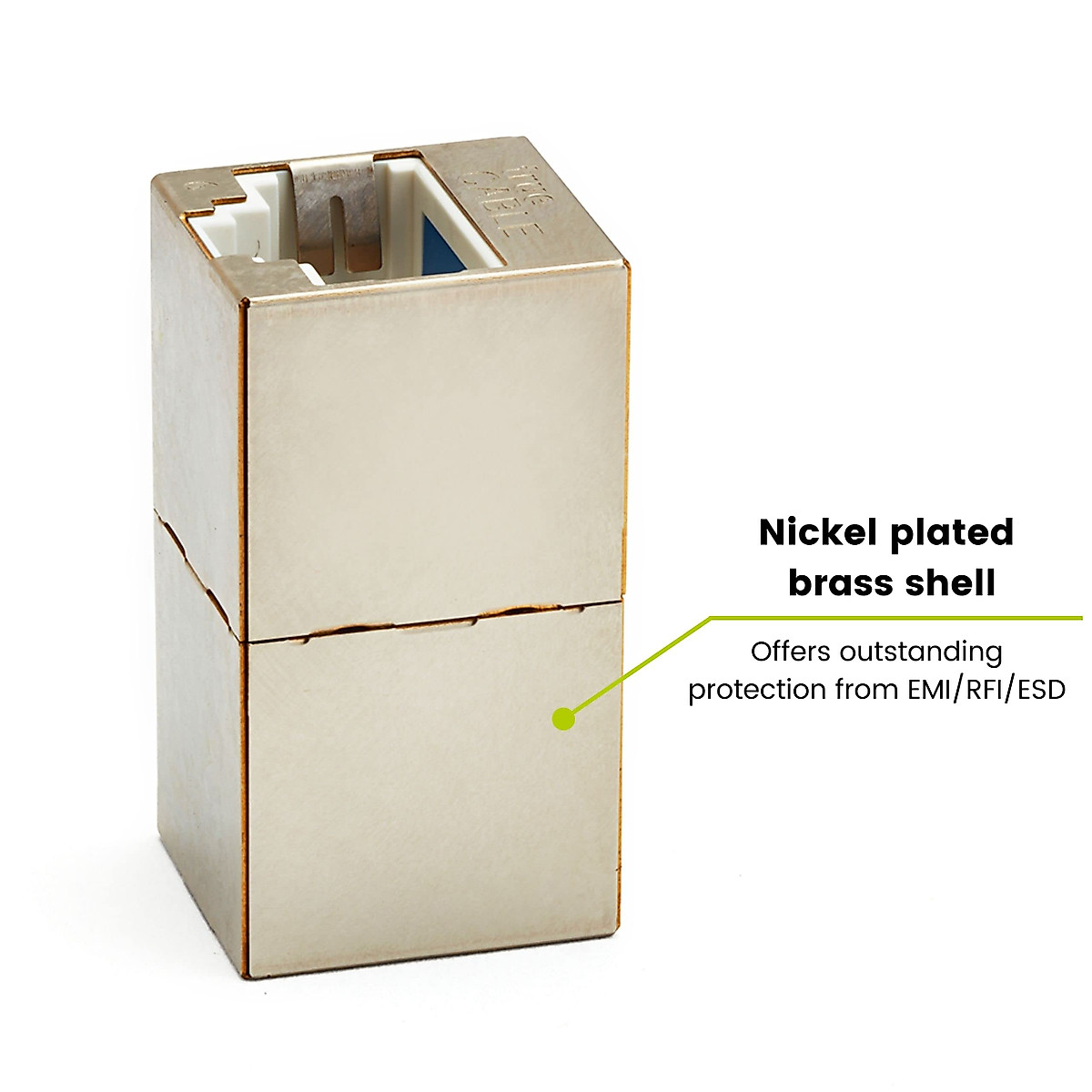 trueCABLE Shielded Cat6 Inline Coupler, PoE++ (4PPoE), UL Listed, ETL Verified, ANSI/TIA 568-2.D Cat 6 Performance Compliant, Female to Female RJ45 Couplers, 6 Pack