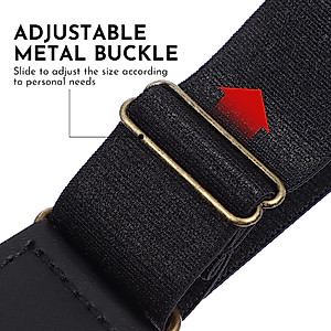 SUPVOX 2pcs Sleeve Garters Non Slip Shirt Sleeve Holders Armband for Women Men (Black)