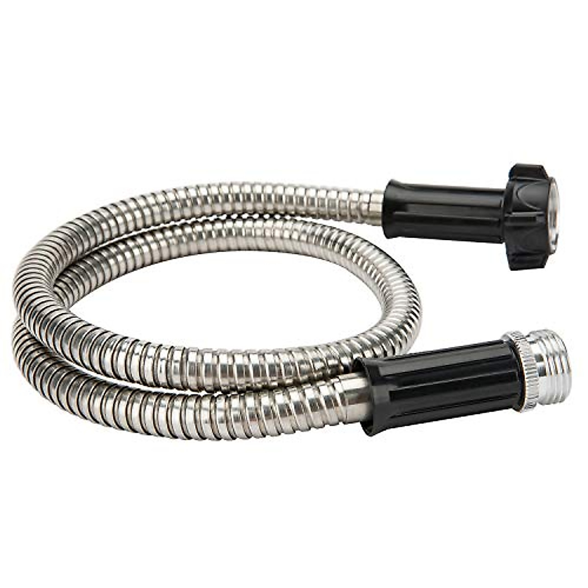 Yanwoo 304 Stainless Steel 15 Feet Garden Hose with Female to Male Connector, Lightweight, Kink-Free, Heavy Duty Outdoor Hose (15ft)