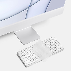 UPPERCASE GhostCover Premium Keyboard Cover Protector, Compatible with Magic Keyboard(No Touch ID) from 2024 2023 2021 M4 M3 M1 iMac 24" A2450, US Layout Only, NO Numeric keypad (Clear)