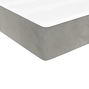 vidaXL Pocket Spring Bed Mattress Light Gray 39.4"x74.8"x7.9" Twin Velvet