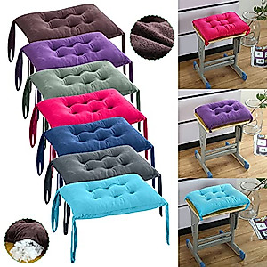 Scceatti Outdoor Chair Cushions with Ties 9x14In Chair Cushions for Dining Chairs Grey Chair Mat Square Chair Pads Comfort and Softness Yoga Chairs for Office Dining Home Kitchen Garden Patio