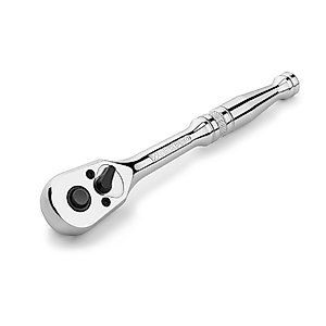 WORKPRO 1/4-Inch Drive Ratchet, Quick-Release Reversible Ratchet Wrench, 72-Tooth 1/4 Drive Ratchet Handle, Chrome Alloy Made, Cr-Mo Head, Full Polished