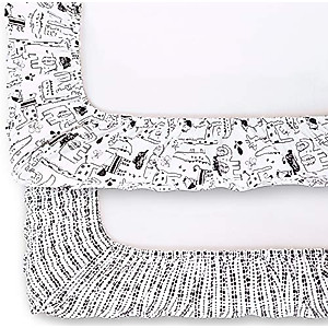 The Peanutshell Fitted Crib Sheet Set for Baby Boys or Girls | Zoo Animals and Tribal Stripes | Unisex 2 Pack Set