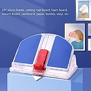Mat Cutter 45 & 90 Degree Bevel Mat Board Cutter Professional Beveled Cut Tool for Art Picture Framing Foam Board Card Board (Blue)