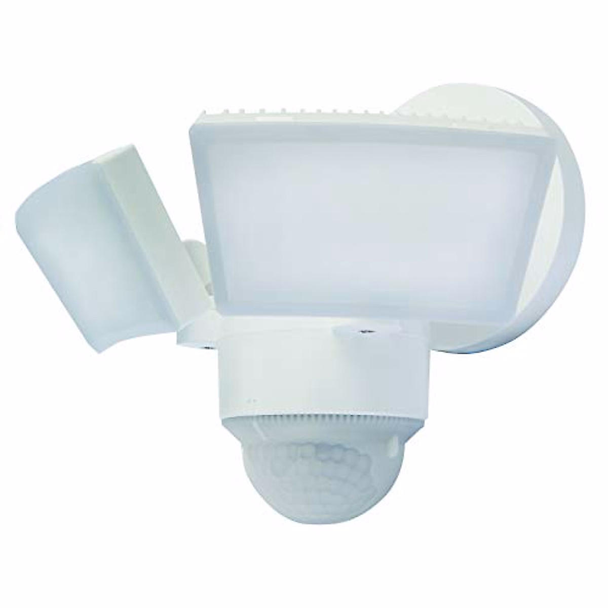 IQ America Motion Security Flood Light Eave/Soffit or Wall Universal Mount 1100 Lumen LED Outdoor Weatherproof Adjustable Motion Sensor, 180° 50' Detection, Yard Barn Shed Attic Workshop Garage WH