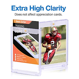 20 Pack - Magnetic Card Holder, 35PT Magnetic Trading Card Holder, Baseball Card Holder, Hard Acrylic Card Cases, Card Protector for Game Baseball Sports Card, Fit for Standard Card