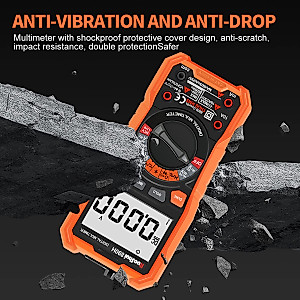 Digital Multimeter,RuoShui 10A 1000V True RMS 6000 Counts Amp Volt Ohm Meter, Auto-Ranging Electrical Tester with NCV Function, AC/DC Voltage Current Detector with LCD Display Screen and LED Jacks