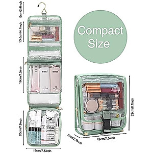 Clear Travel Bag with Tsa Approved Toiletry Bag Hanging Toiletry Bag for Women Makeup Bag Small Hanging Toiletry Bag for Men Toiletry Bags for Traveling Women Toiletries