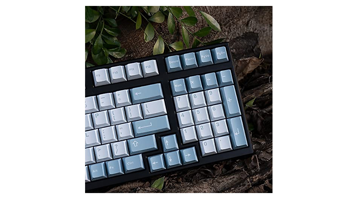 mintcaps Dreams Blue White Keycaps Set for Mechanical Keyboards